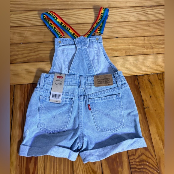 Levi's | Other | Nwt Levis Short Overalls With Rainbow Straps | Poshmark